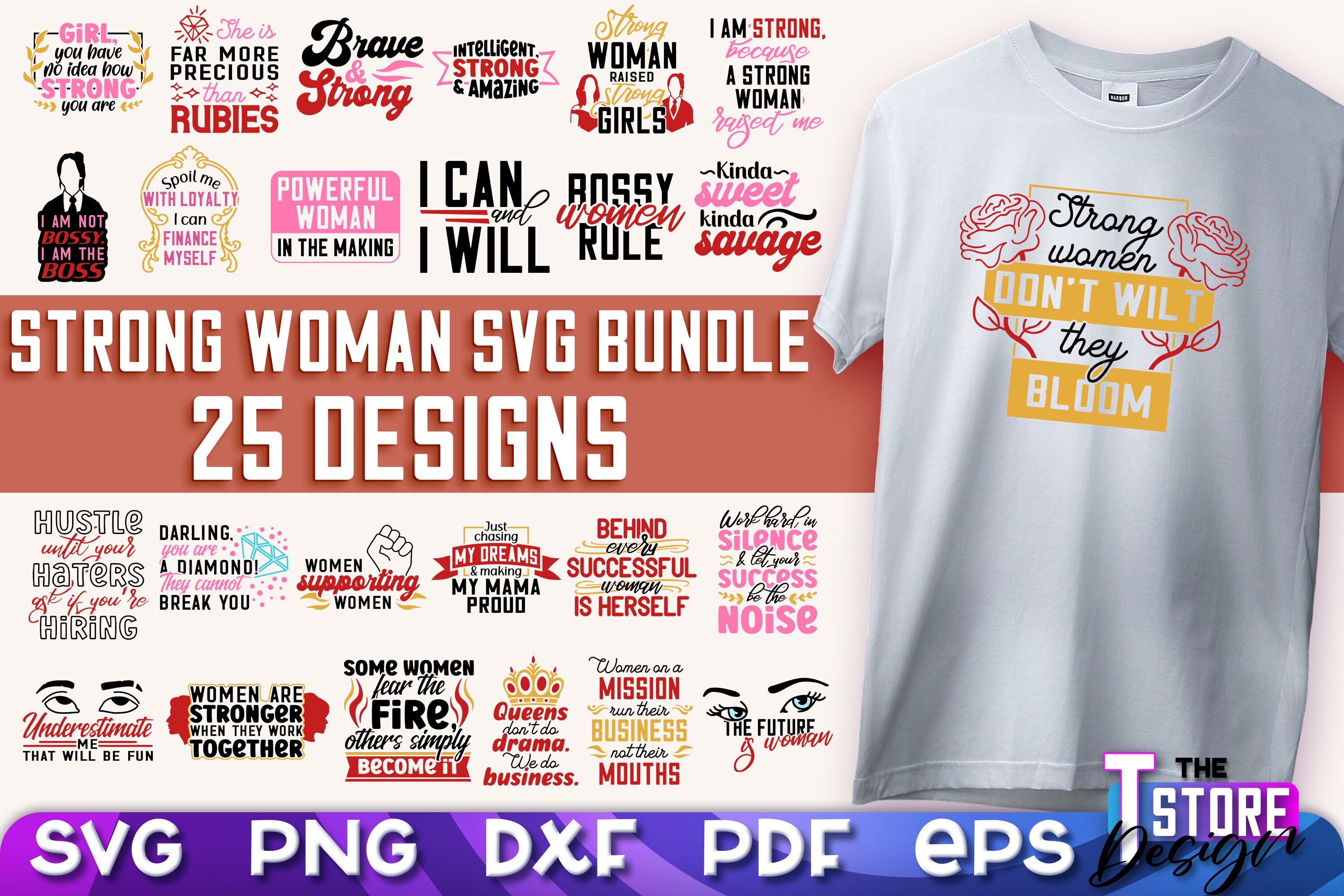 Strong Woman SVG Bundle Strong Woman Design SVG Funny - Etsy
