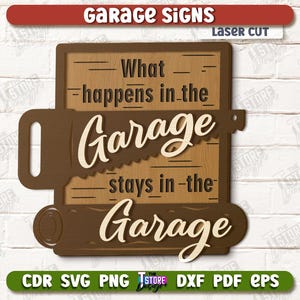 Garage Signs Laser Cut Bundle, Personalized Garage Sign, Gifts for Men ...
