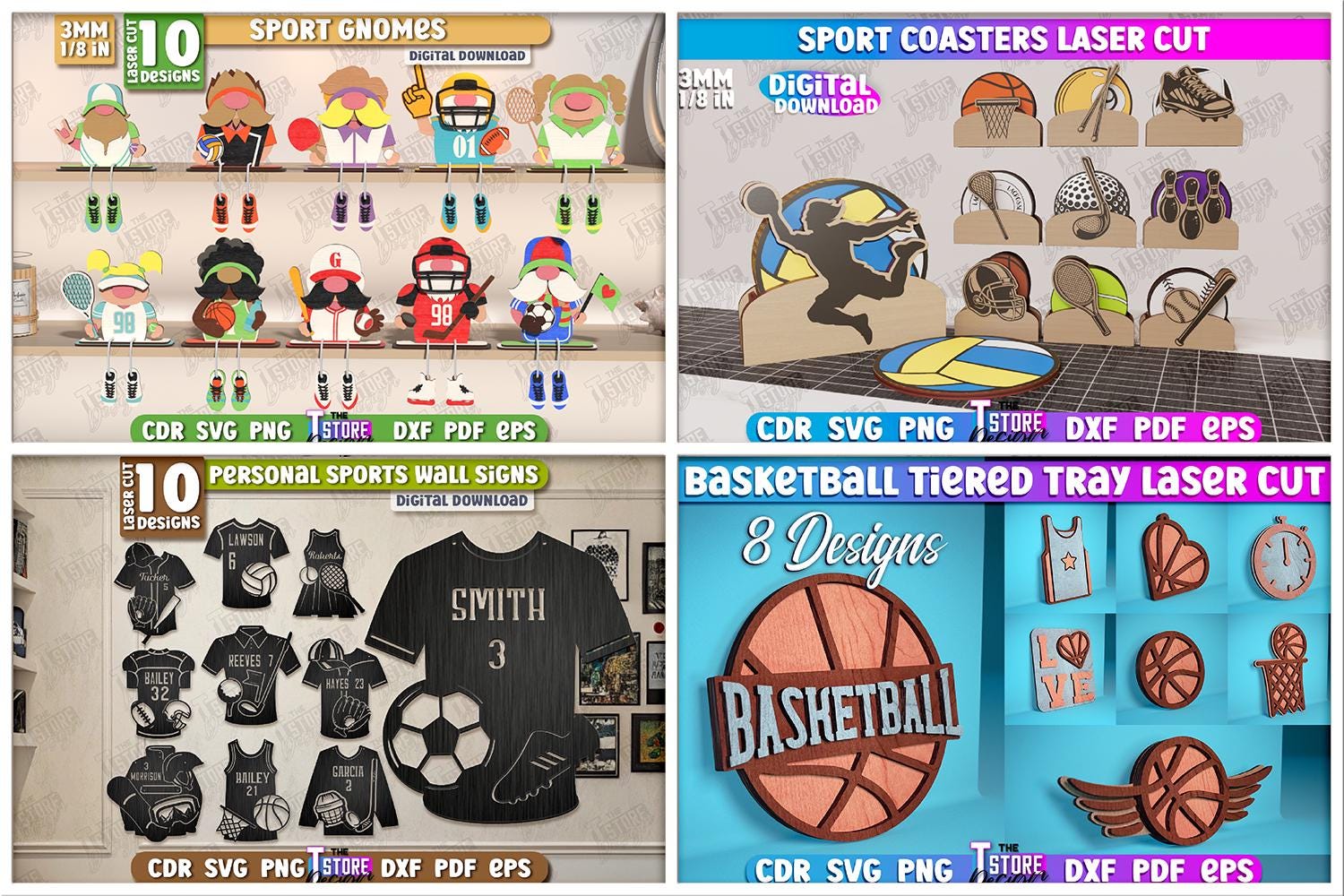 326 Sport Mega Bundle Laser Cut, 3d Sports Mega Bundle, Personalized ...