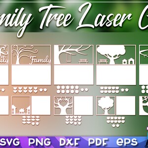 Family Tree Laser Cut SVG Bundle | Family SVG Design | Laser Cut Files ...