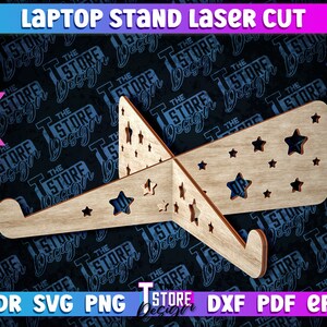 Wooden Laptop Stand Laser Cut | Wooden Computer Holder Design | Laptop Laser Design - Etsy