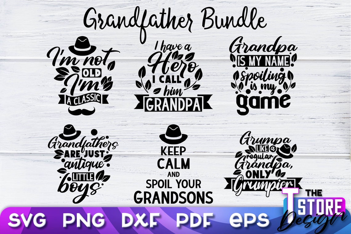 Grandpa SVG Bundle Grandparents SVG Bundle Grandfather SVG - Etsy
