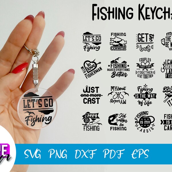 Fishing Keychain - Etsy