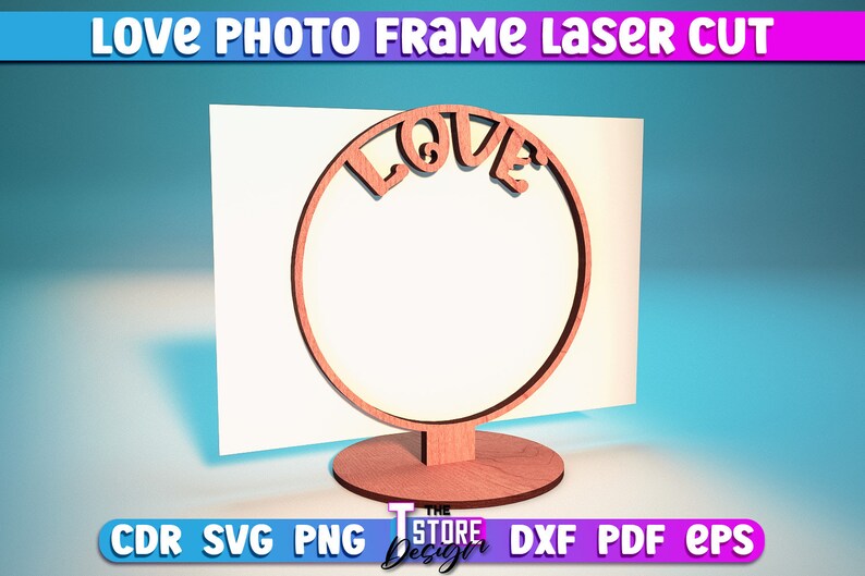 Love Photo Frame Laser Cut SVG Bundle | Love Photo Frame SVG Design ...