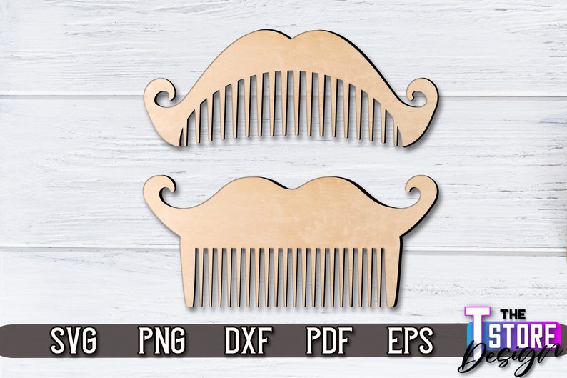 Beard Comb Laser Cut Beard SVG Design Laser Cut Files - Etsy