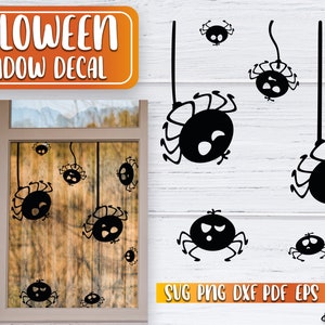 Halloween Window Decal SVG Bundle Halloween Crafts Halloween Bat SVG ...