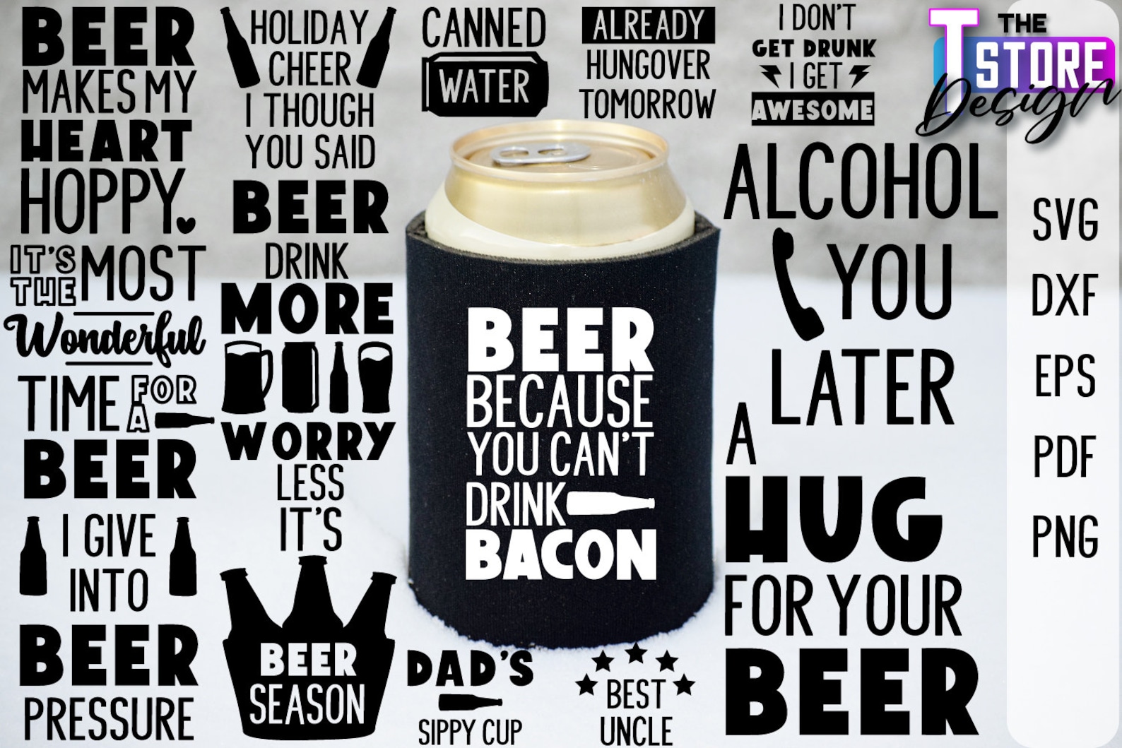 Can Holder SVG Bundle | Can Coolers Design SVG | Funny Quotes V.1 - Etsy