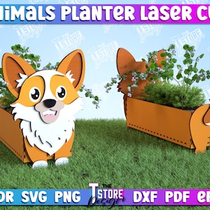 Animals Planter, Farm Animal, Garden Ornament, Planter Box, Decorative ...