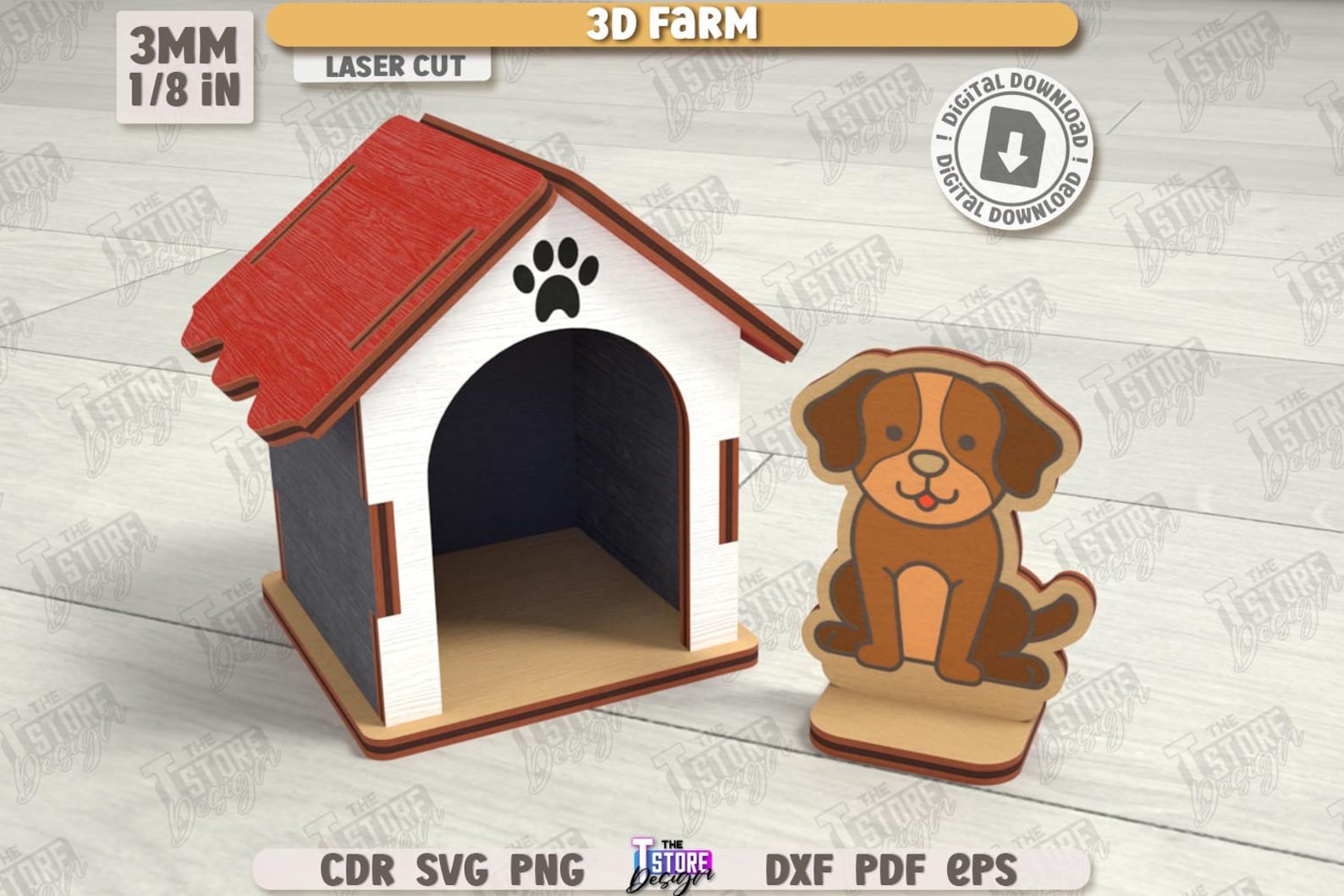 3d Farm Toy Set Laser Cut Bundle, Farm Yard Laser Cut, Barn Model Svg ...