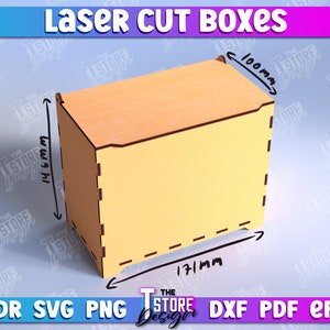 Different Size With Flip up Lid Boxes Laser Cut Bundle, Laser Cut Box ...