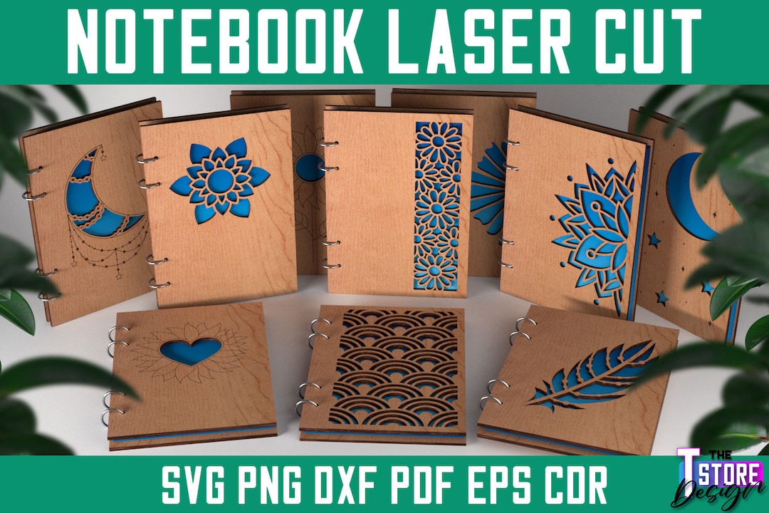 Notebook Laser Cut SVG Bundle | Notebook SVG Design | Laser Cut Files ...