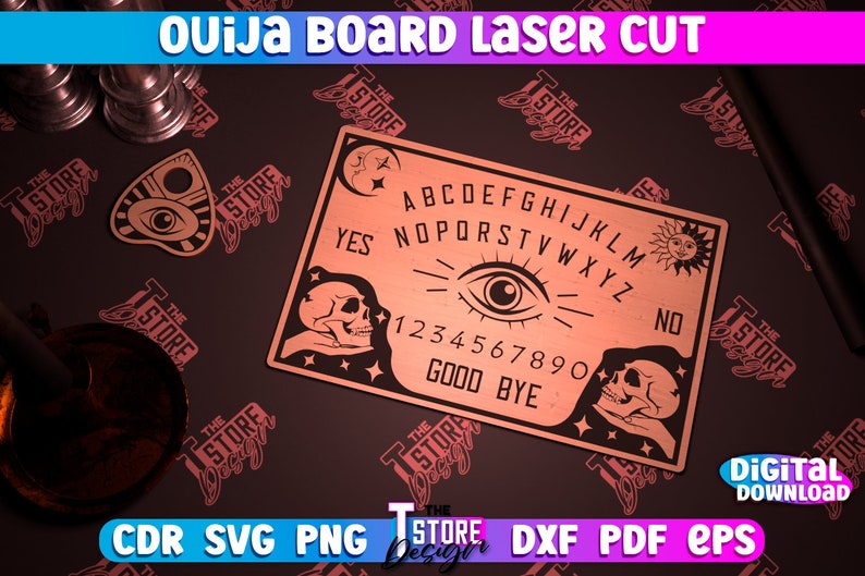 Ouija Board Laser Cut Bundle, Spirit Board Table Laser Cut, Halloween ...
