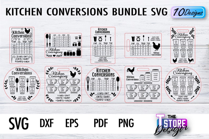 Decorative Kitchen Conversion | Kitchen SVG Design | Laser Cut Files - Etsy