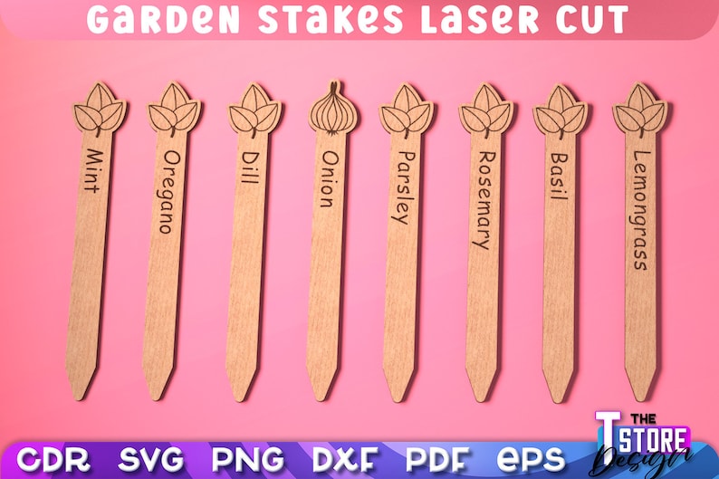Garden Stakes SVG Bundle | Plants Stakes SVG Design | Laser Cut Files ...