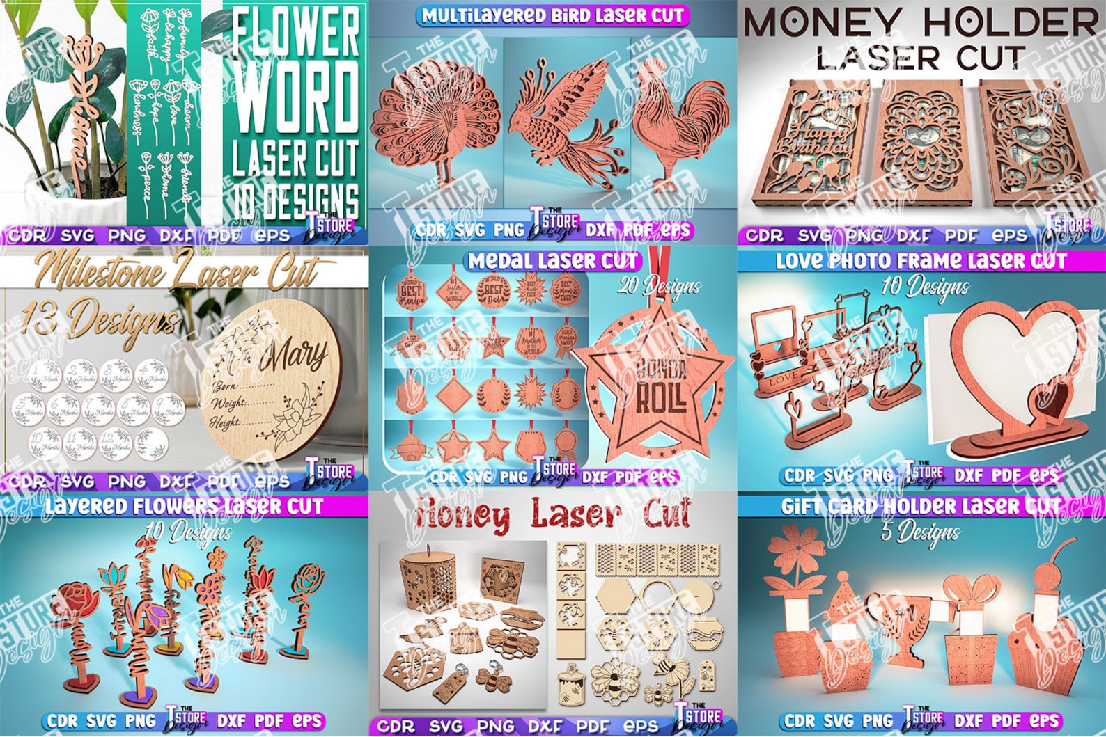 Mega Laser Cut Bundle SVG CNC Files Engraving SVG - Etsy Australia