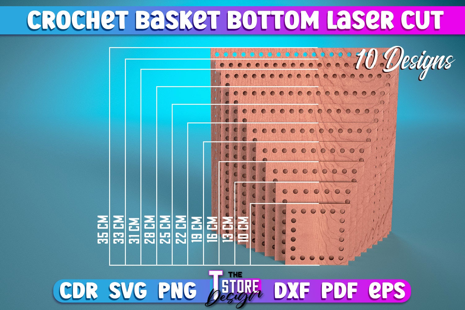 Crochet Basket Bottom Laser Cut SVG Bundle | Crochet SVG Design | CNC ...