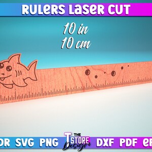 Rulers Laser Cut SVG Bundle | Kids Rulers SVG Design | Laser Cut Files ...