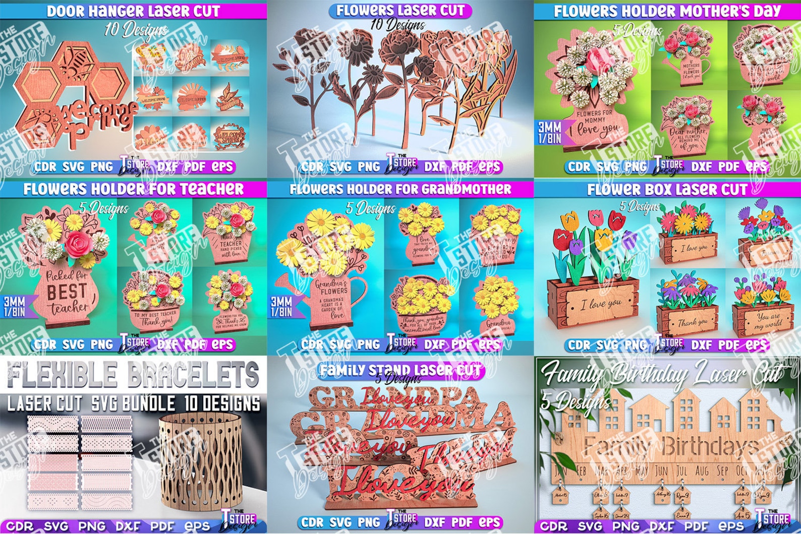 Mega Laser Cut Bundle SVG CNC Files Engraving SVG - Etsy Australia