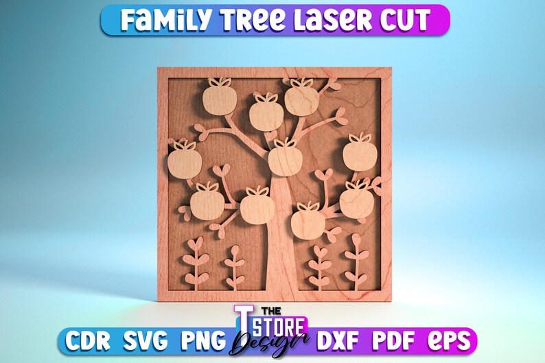 Family Tree Laser Cut SVG Bundle | Family SVG Design | Laser Cut Files ...