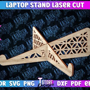 Wooden Laptop Stand Laser Cut | Wooden Computer Holder Design | Laptop ...