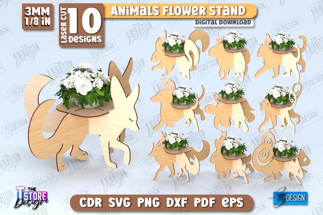 Animals Planter, Planter Box, Decorative Planter, 3d Plant Pot Stands ...