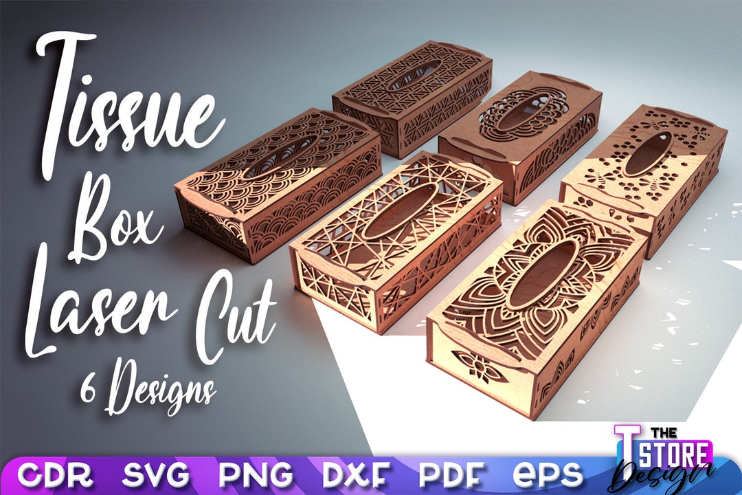 Tissue Box Laser Cut SVG Bundle | Tissue Box SVG Design | Laser Cut ...
