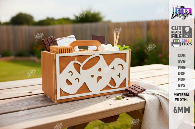 3d S'mores Station Boxes Laser Cut Bundle, Personalized Smores Gift Box ...