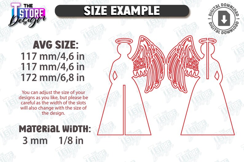 3d Angels Laser Cut Bundle, Christmas Angel Standing Decor Laser Cut ...