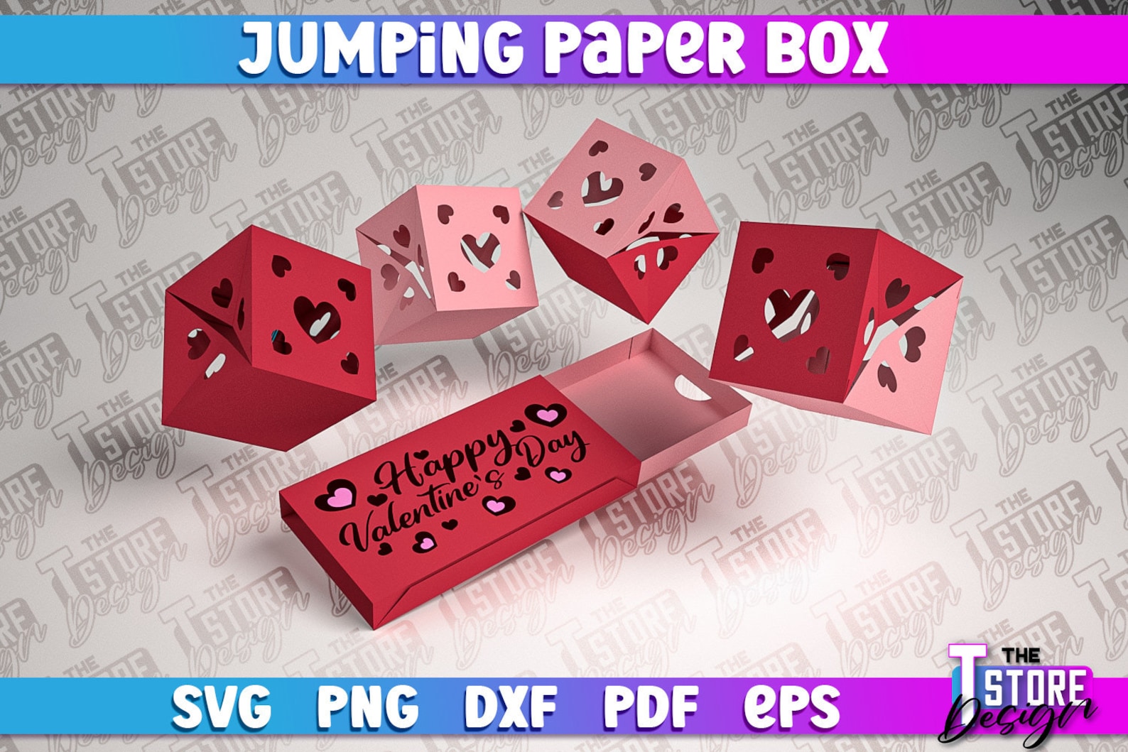 Jumping Paper Box SVG Bundle | Paper Crafts |pop up Gift Box SVG ...