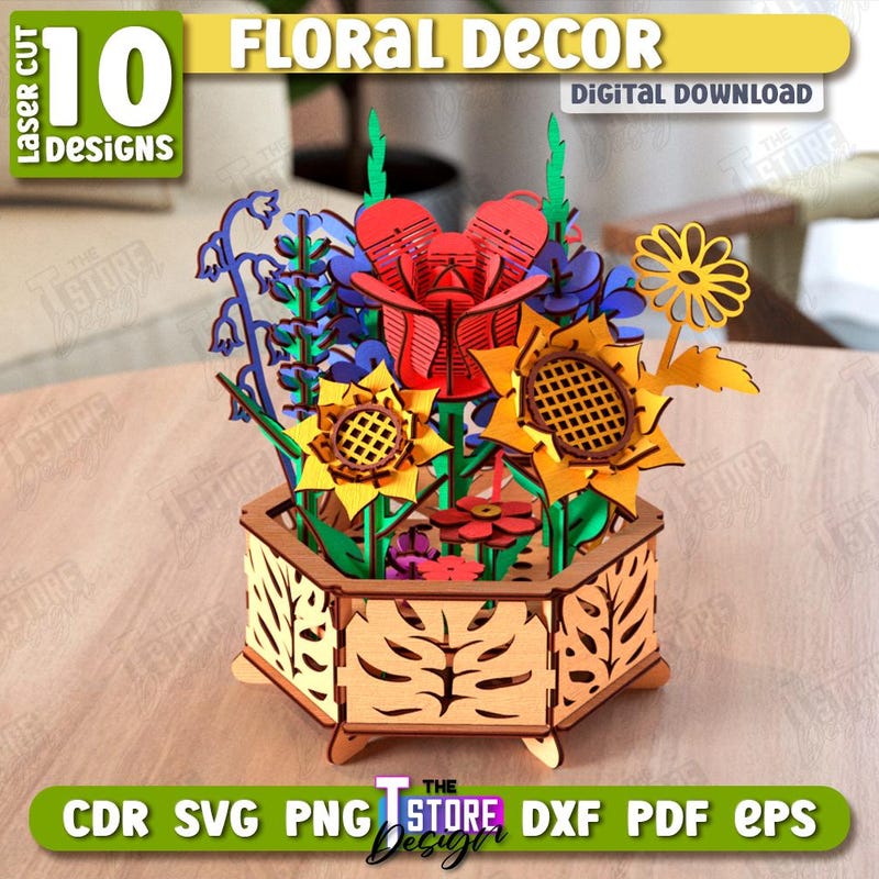 Flower Wooden Pots - Etsy