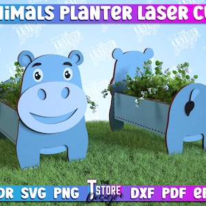 Animals Planter, Farm Animal, Garden Ornament, Planter Box, Decorative ...