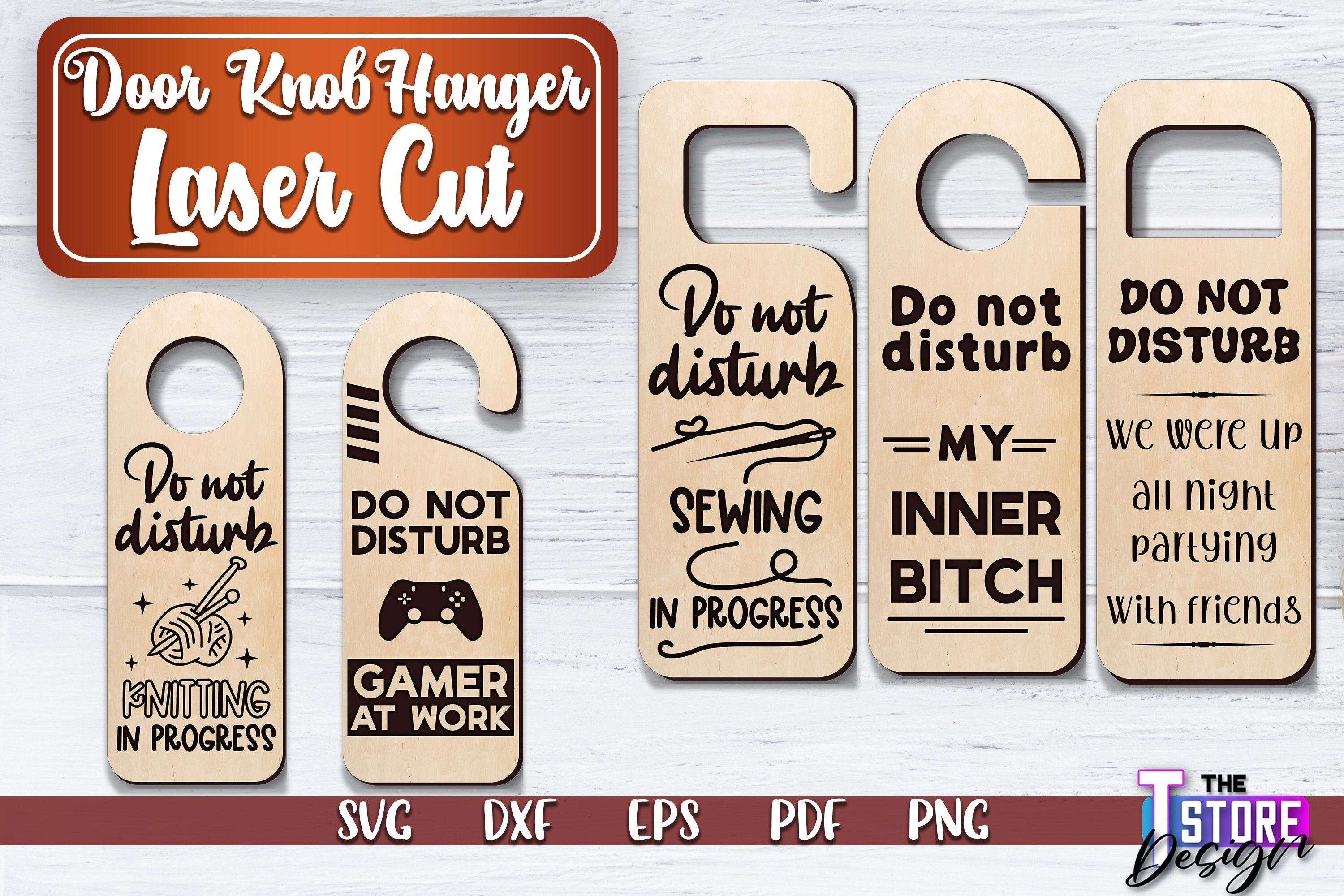 Door Knob Hanger Laser Cut SVG Bundle Door Knob Design - Etsy