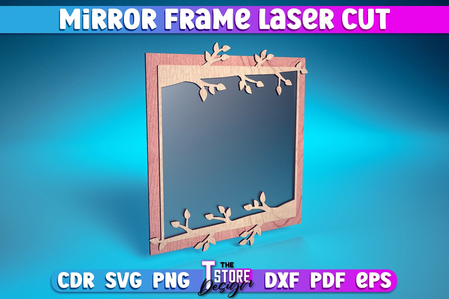 Mirror Frame Laser Cut SVG Bundle | Mirror Frame Design | Funny Mirror ...