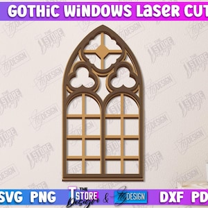 Gothic Windows Laser Cut Bundle, 3d Gothic Frames Laser Cut, Window Cut ...
