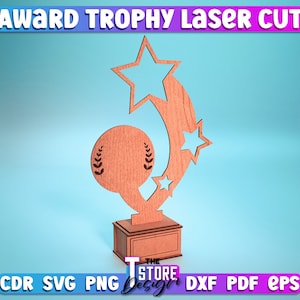 Award Trophy Laser Cut SVG Bundle | Award Trophy SVG Design | Laser Cut ...
