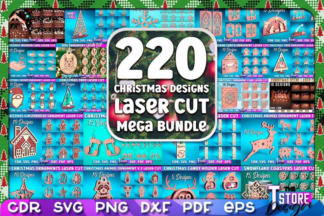 Christmas Laser Cut Mega Bundle Winter CNC Files Christmas Mega ...