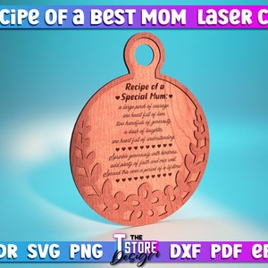 Recipe of a Best Mom Laser Cut SVG Bundle Family SVG Design Laser Cut ...