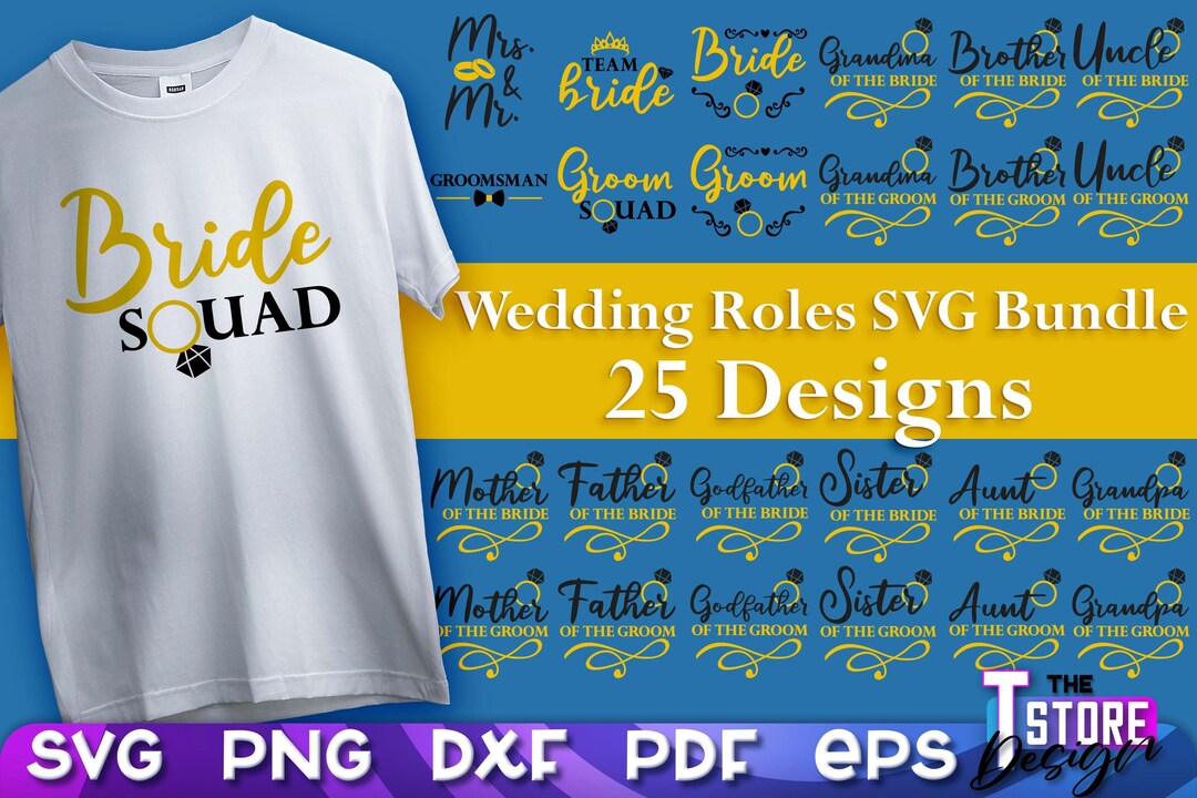 Wedding Roles SVG Bundle Wedding Design SVG Wedding Decorations V.1 - Etsy