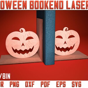 Halloween Bookend Laser Cut SVG Bundle Spooky Book SVG Design Laser Cut ...