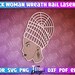 Wooden Diva Wreath Rail. Afro Head Rail. Black Woman Wreath Rail ...