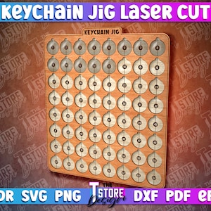 Keychain Jig Laser Cut SVG Bundle | Keychain Engraver SVG File | Wooden ...
