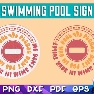 Swimming Pool Sign SVG Bundle | Summer Quotes Design | Swimming Pool ...