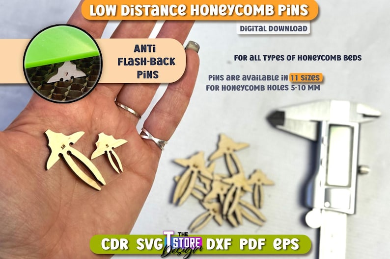 Laser Cut Tools Set | Honeycomb Bed Pins | Antiflashback Pin | Laser ...