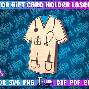 Doctor Gift Card Holder Laser Cut SVG Bundle | Nurse Card Holder SVG ...