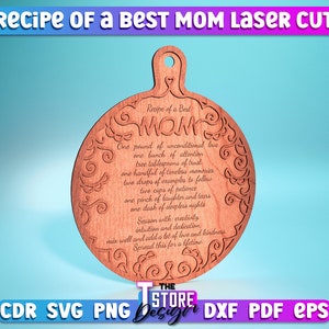 Recipe of a Best Mom Laser Cut SVG Bundle | Family SVG Design | Laser ...
