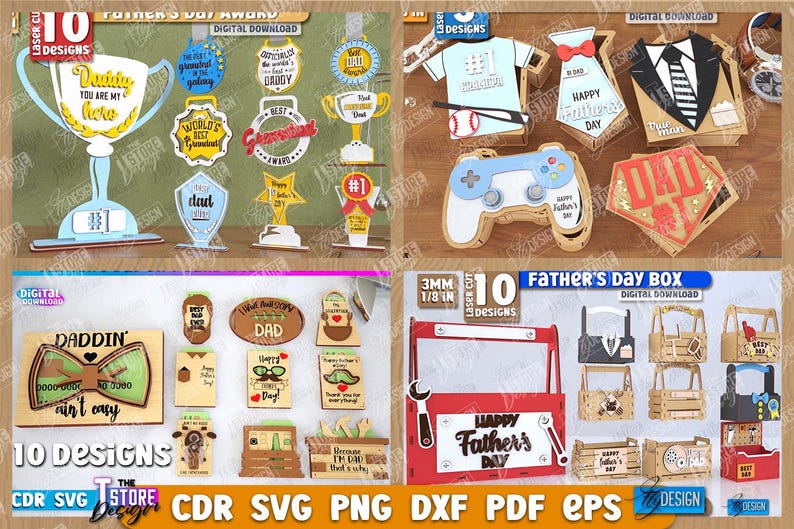 340 Father's Day Mega Bundle Laser Cut, 3D Men's Mega Bundle, Gift ...