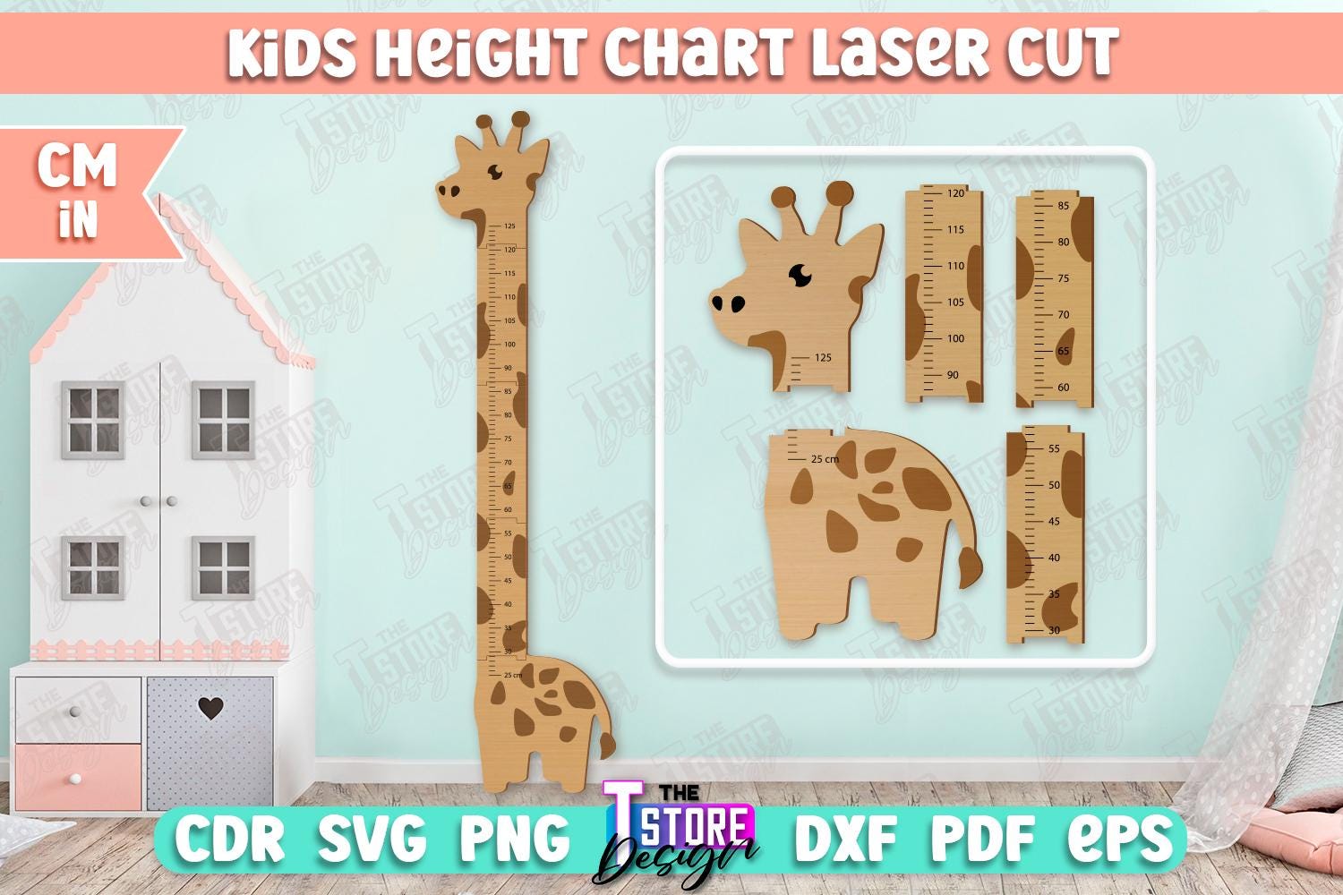 Kids Height Charts Laser Cut Bundle, Growth Chart, Personalized Growth ...