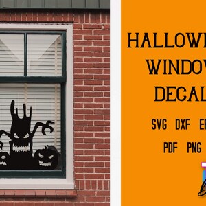 Halloween Window Decal SVG Bundle | Halloween Crafts | Halloween Bat ...