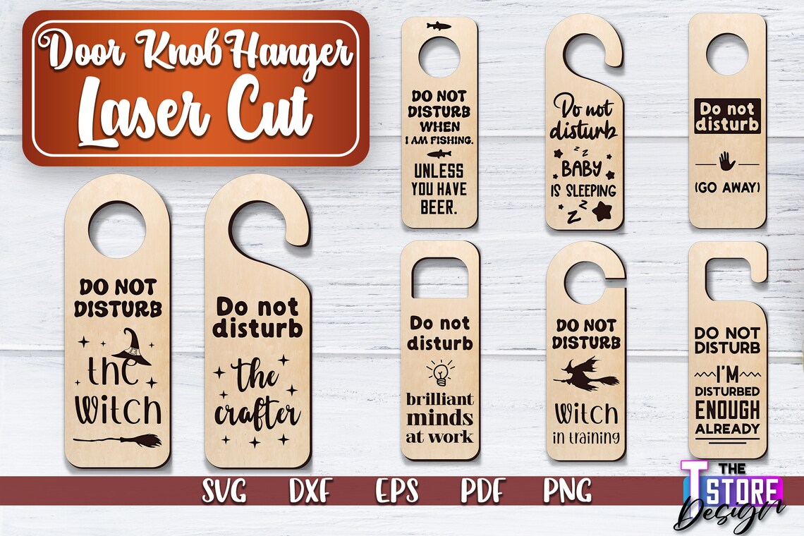 Door Knob Hanger Laser Cut SVG Bundle Door Knob Design - Etsy