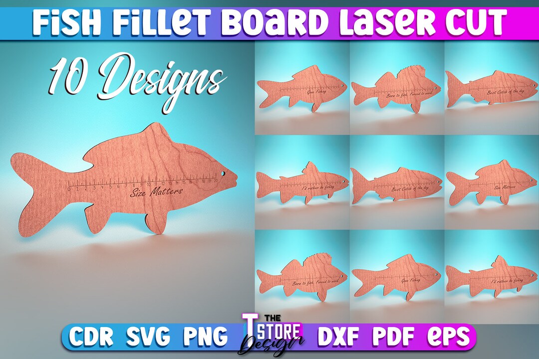 Fish Fillet Design Laser Cut Bundle Laser Cut SVG Bundle CNC Files - Etsy